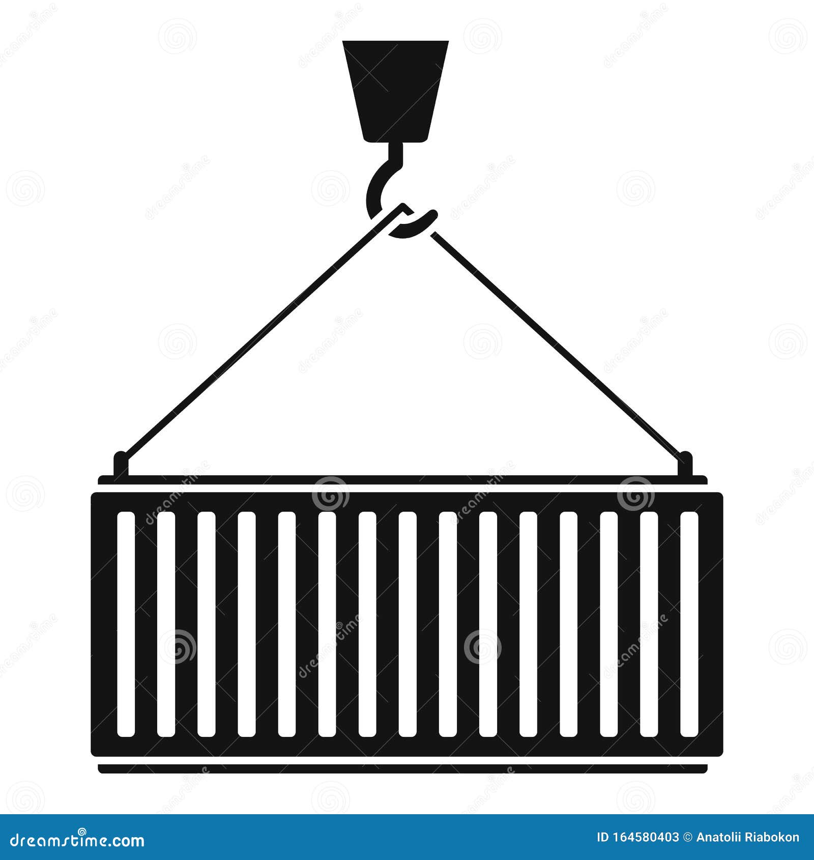 Cargo Container Icon, Simple Style Stock Vector - Illustration of check ...