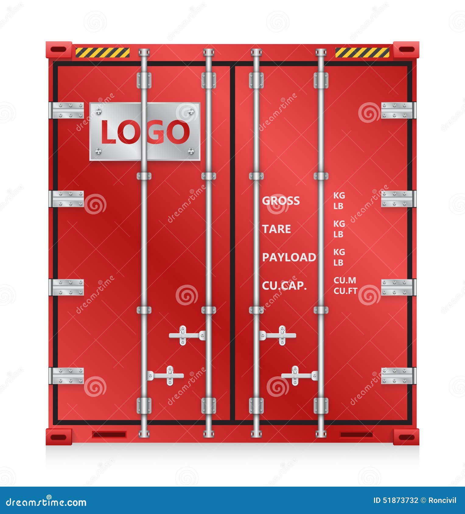 Cargo container stock vector. Illustration of glossy - 51873732