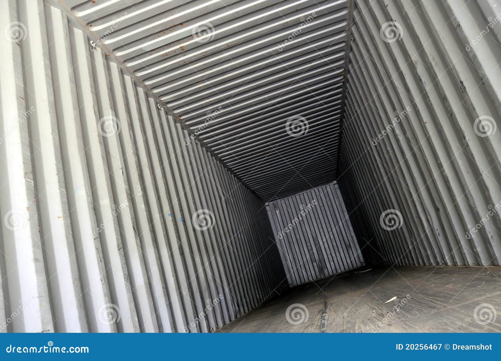 Cargo Container from the Inside Stock Image - Image of heavy, open ...