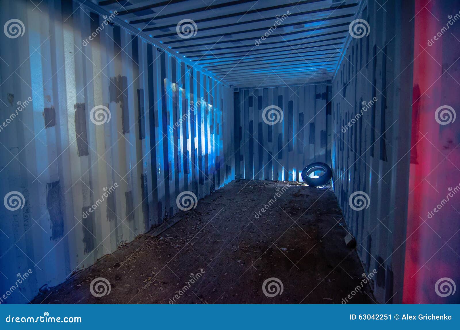 Cargo Container Interior Old Obsolete Cargo Container with Rusty Stock ...