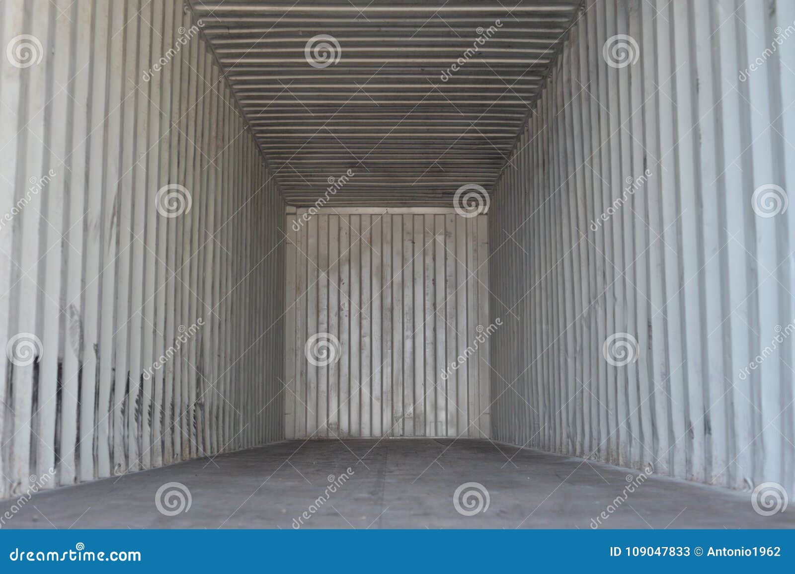 Cargo Container Interior View Stock Image - Image of commerce ...