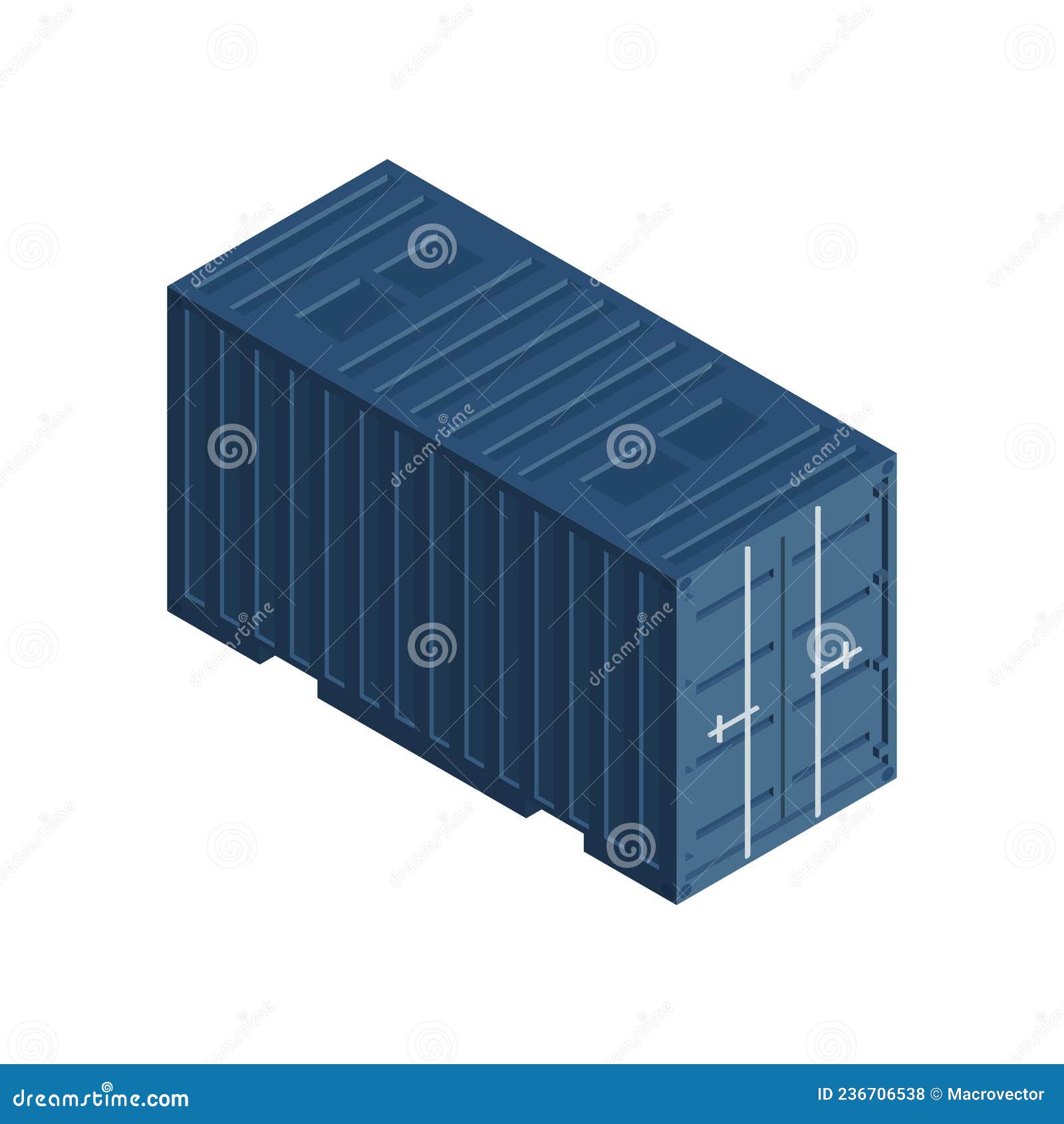 Cargo Container Isometric Composition Stock Vector - Illustration of ...