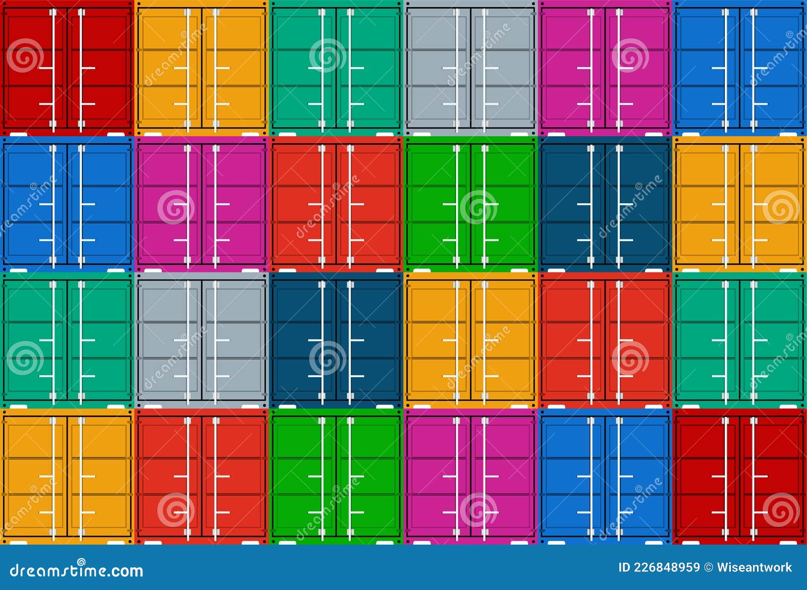 Cargo Box Stack. Carton Delivery Packaging Boxes On Wooden Pallet ...