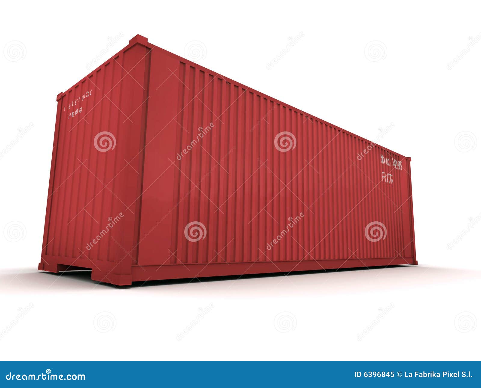 Cargo container red stock image. Image of heavy, warehouse - 6396845
