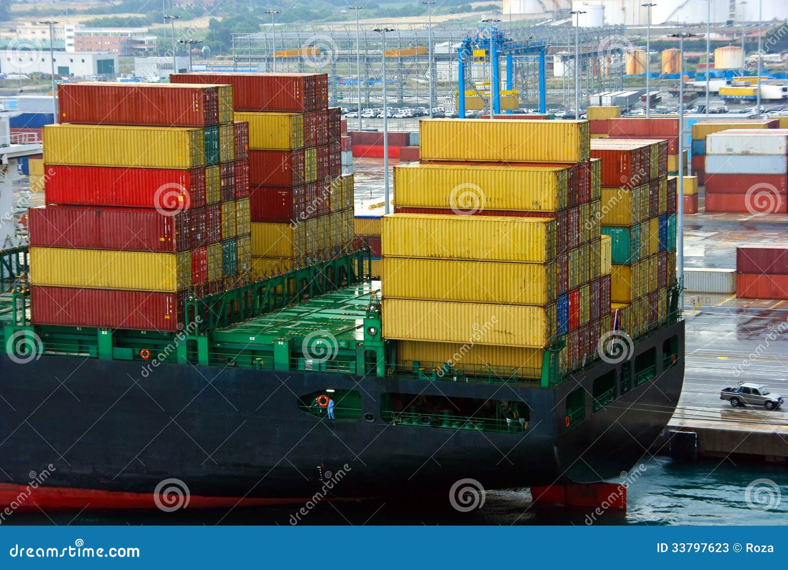 Cargo Container Ship stock image. Image of freight, trade - 33797623