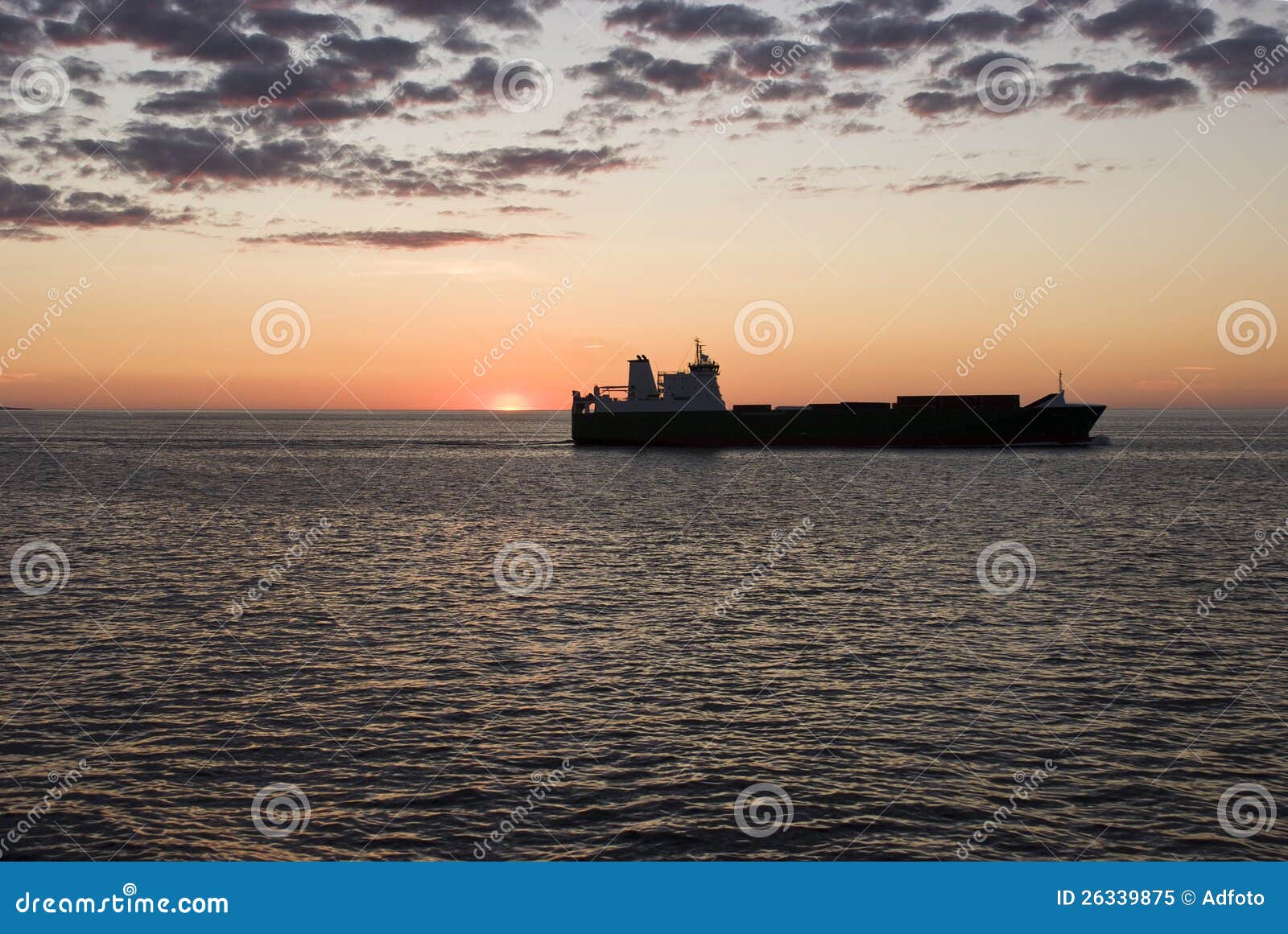 Cargo Container Ship in Sunset Stock Image - Image of bulk, aerial ...