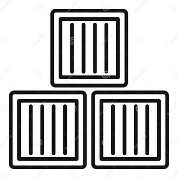 Cargo Container Stacking Showing Import Export and Logistics Stock ...