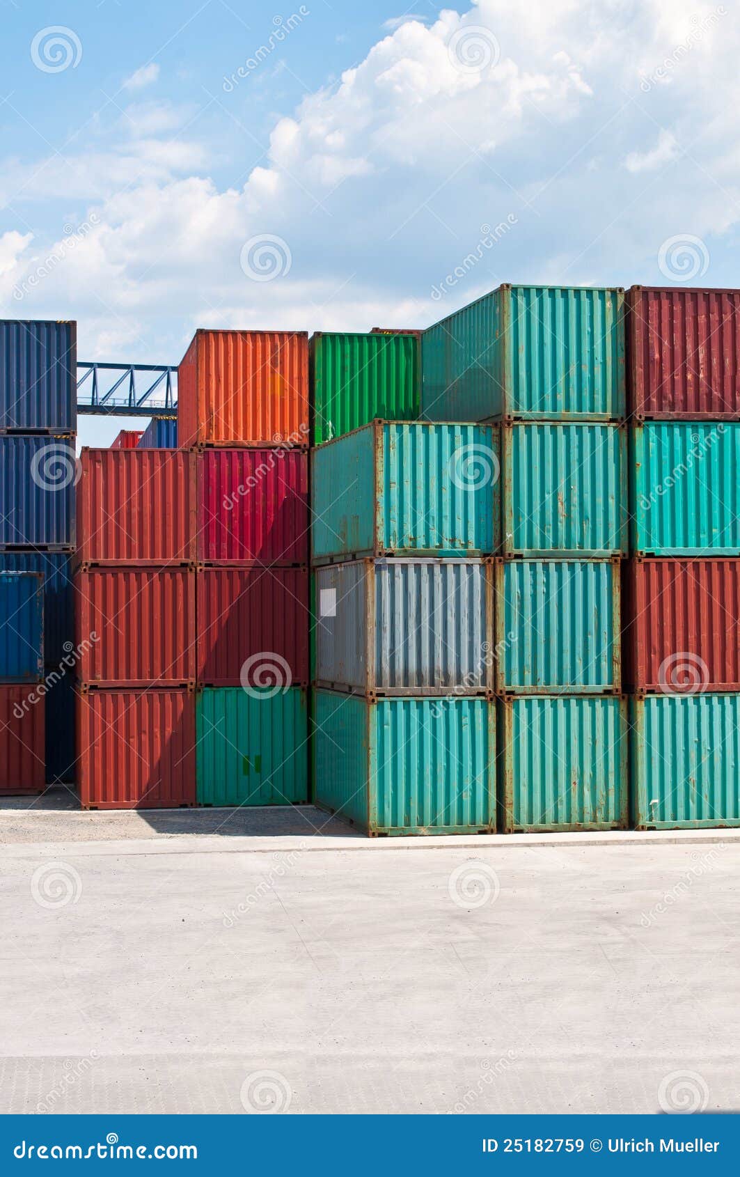 Cargo Container on a Storage Site Stock Image - Image of transport ...