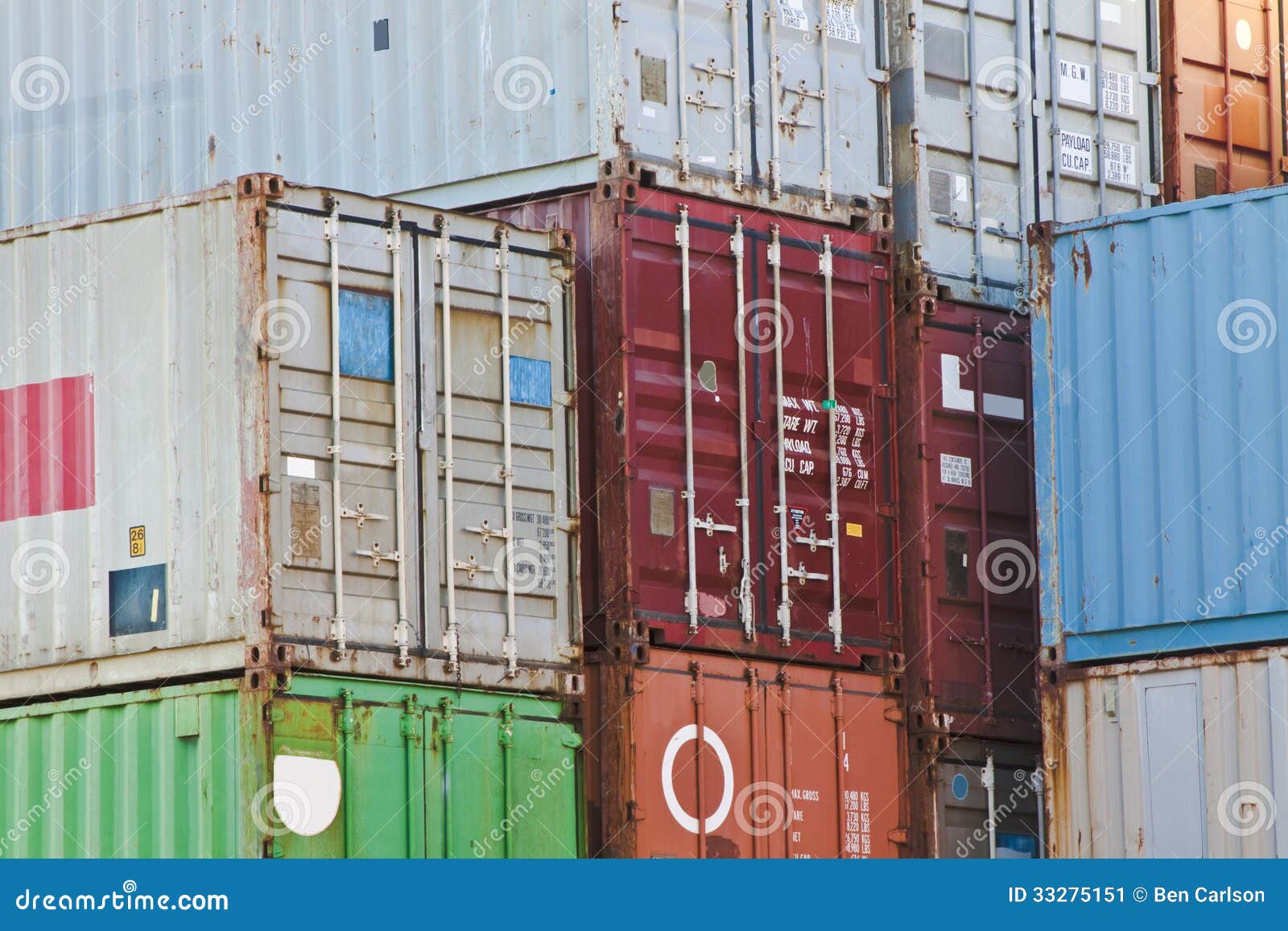 Cargo Container Storage stock image. Image of gray, containers - 33275151