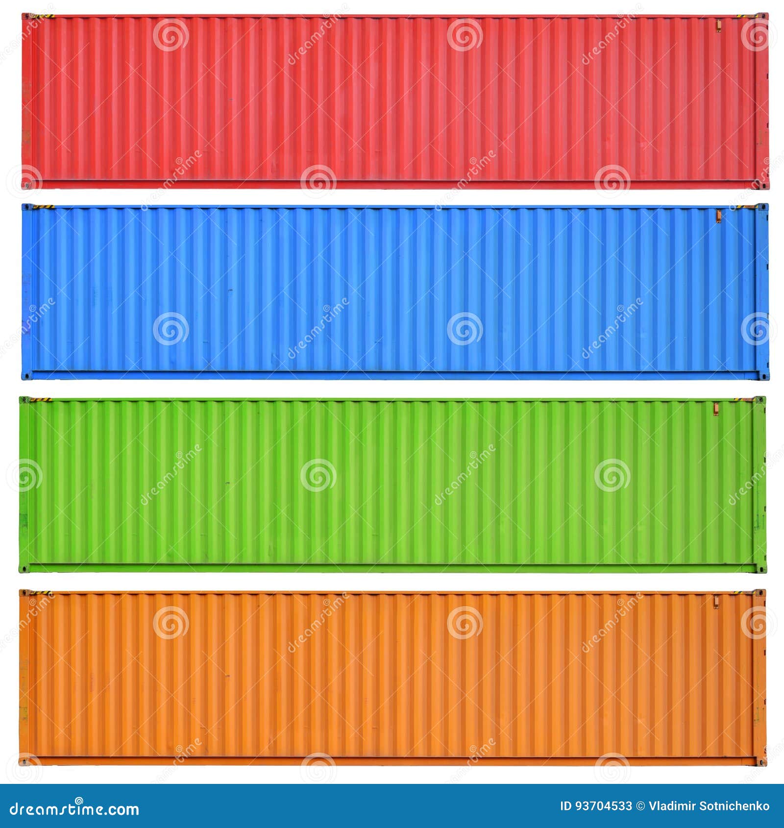 Cargo Container Textures on White Background. Stock Image - Image of ...