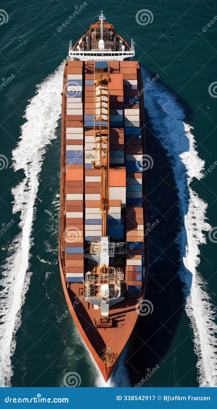 Cargo Container Transport Ship Boat in the Ocean Stock Illustration ...