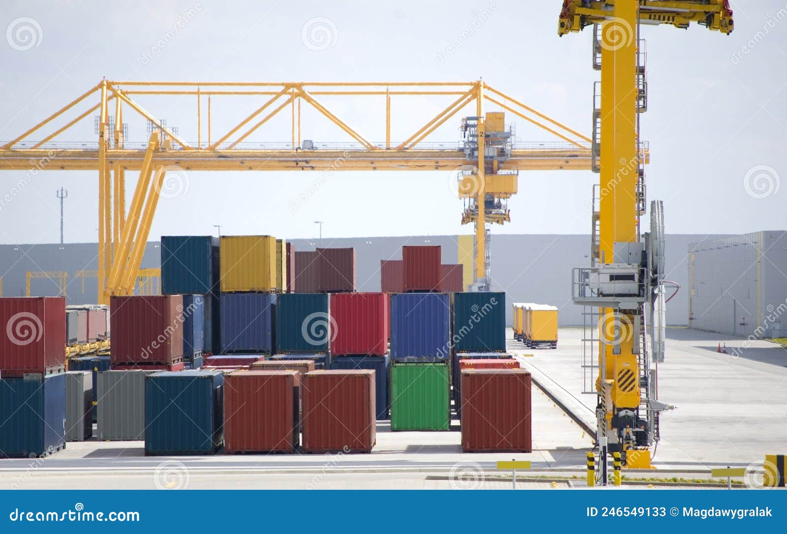 Cargo Container Transshipment Lift Stock Image - Image of import ...