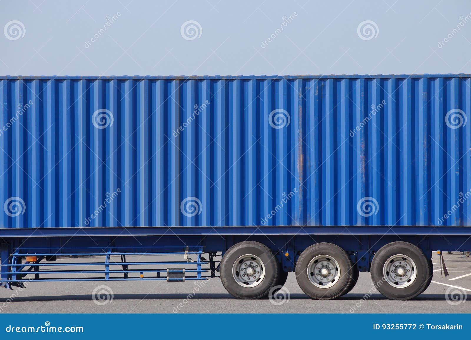 Cargo Container Truck at Container Dockyard Stock Photo - Image of ...