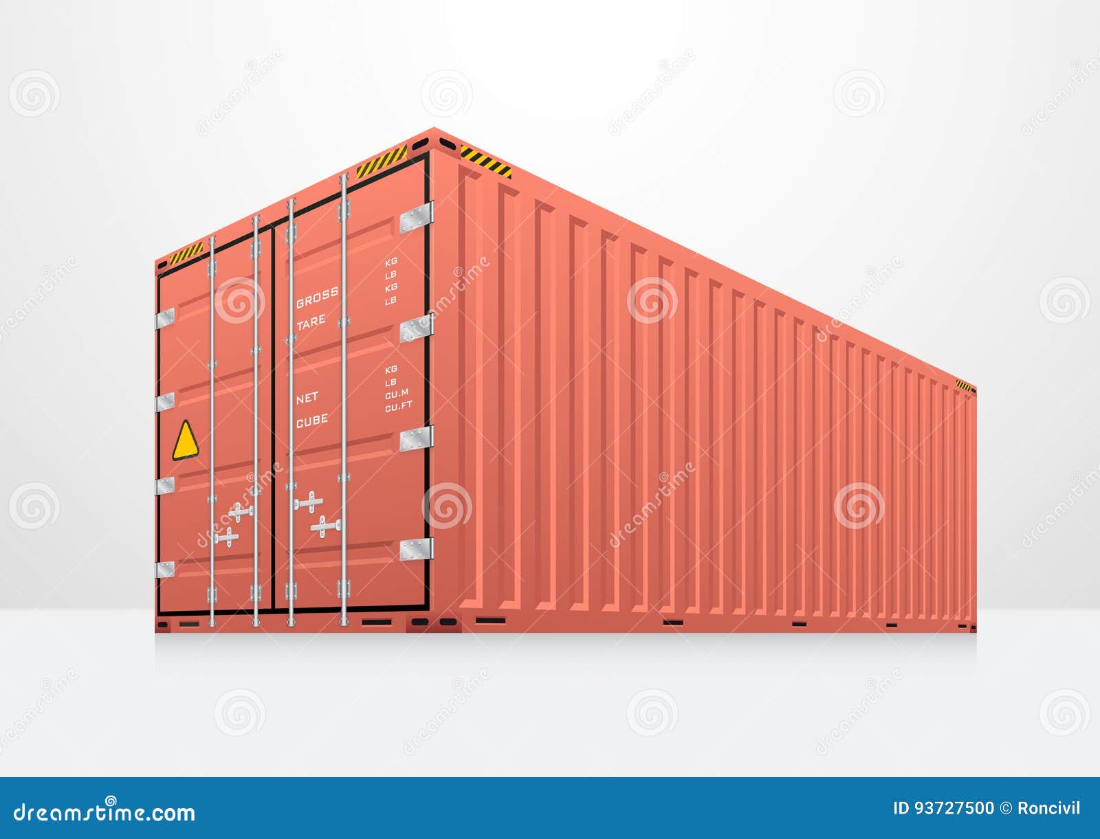 Cargo container vector stock vector. Illustration of delivery - 93727500