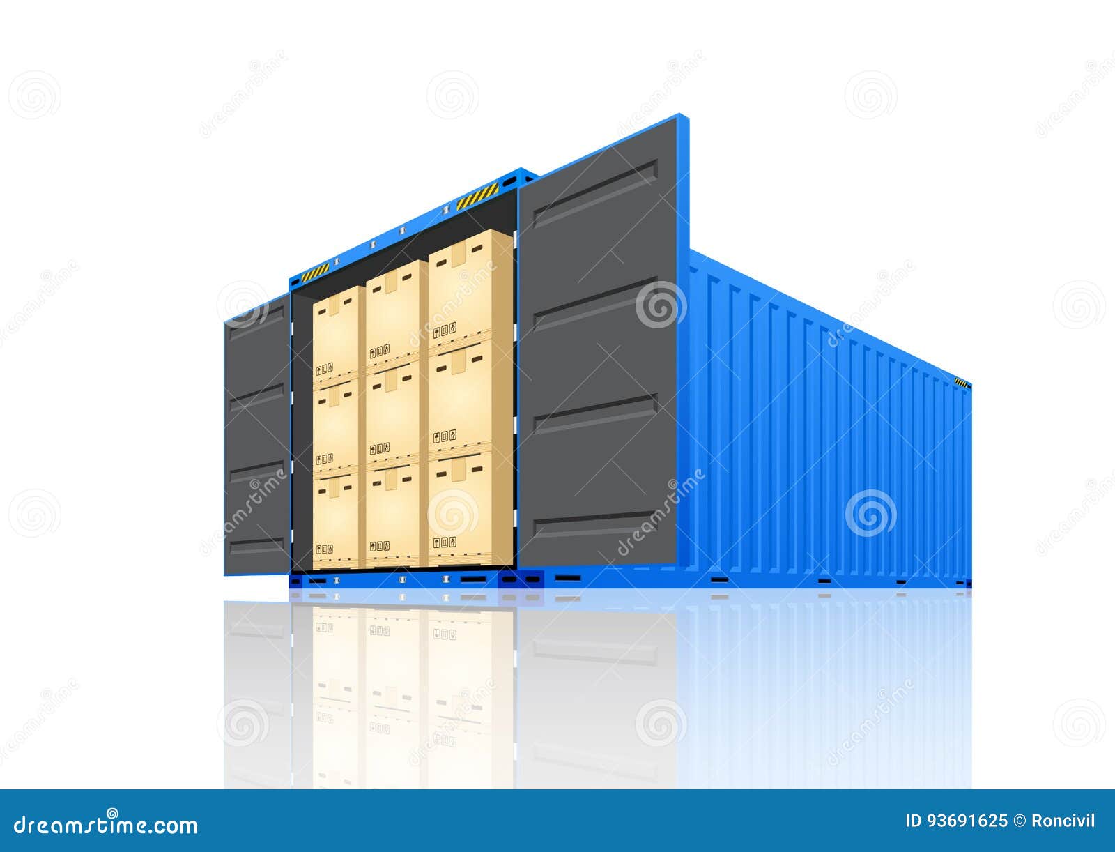 Cargo container vector stock vector. Illustration of package - 93691625