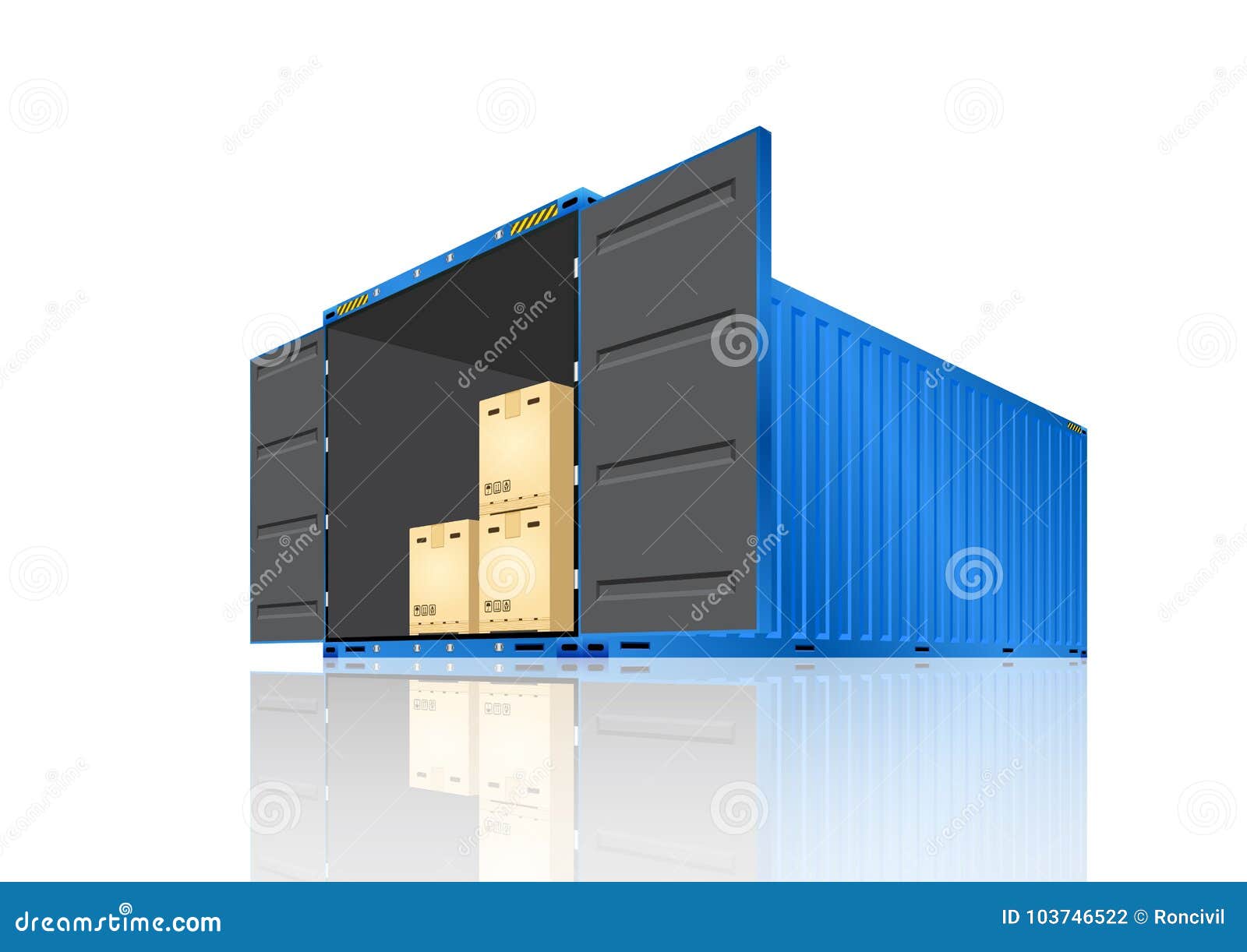 Cargo container vector stock vector. Illustration of door - 103746522