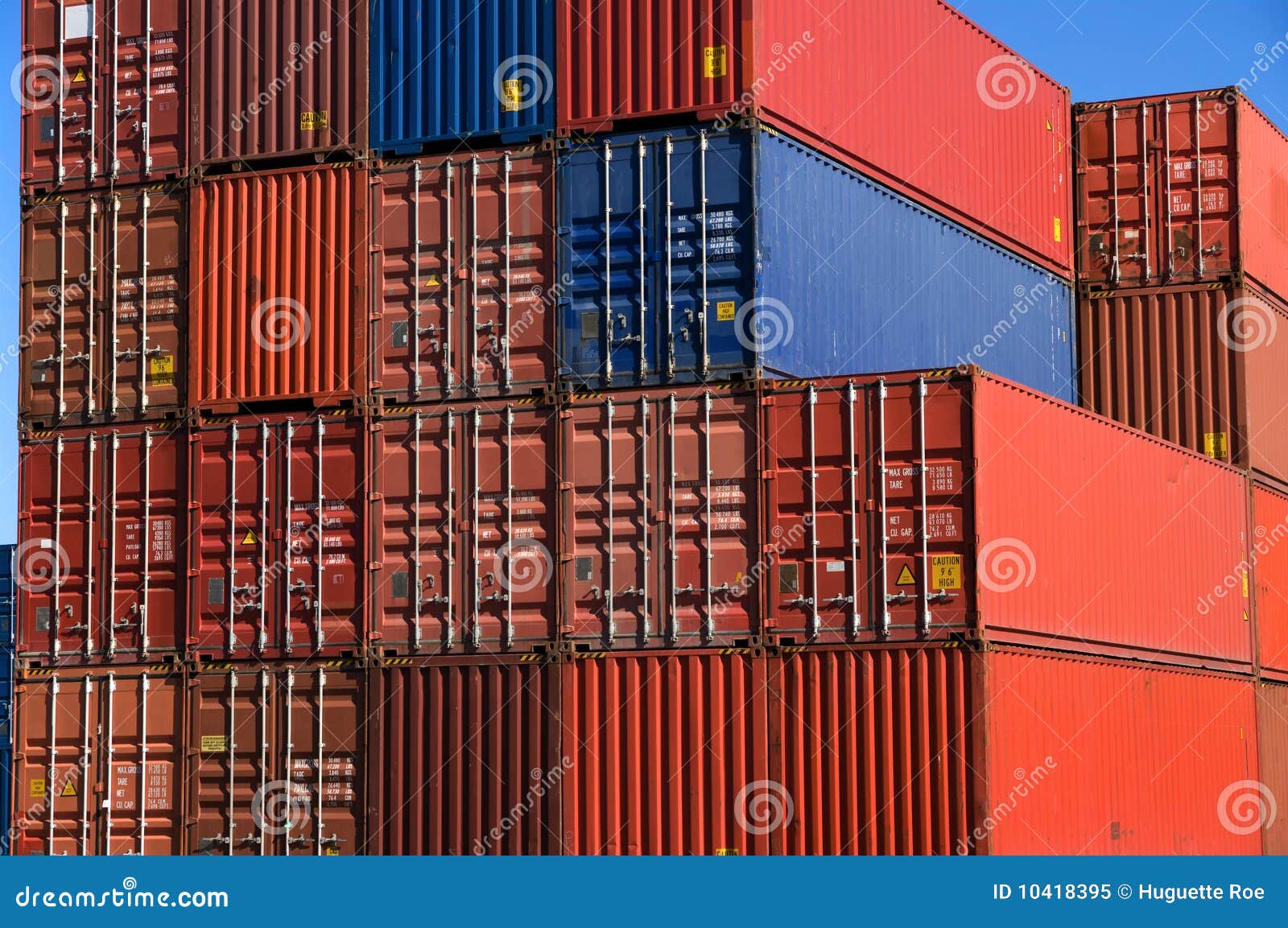 Cargo containers stock image. Image of goods, outdoors - 10418395
