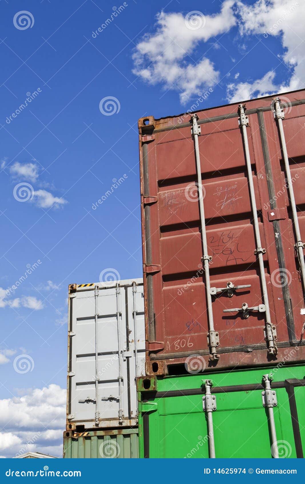 A Worn Intermodal Container Door Locking System Royalty-Free Stock ...