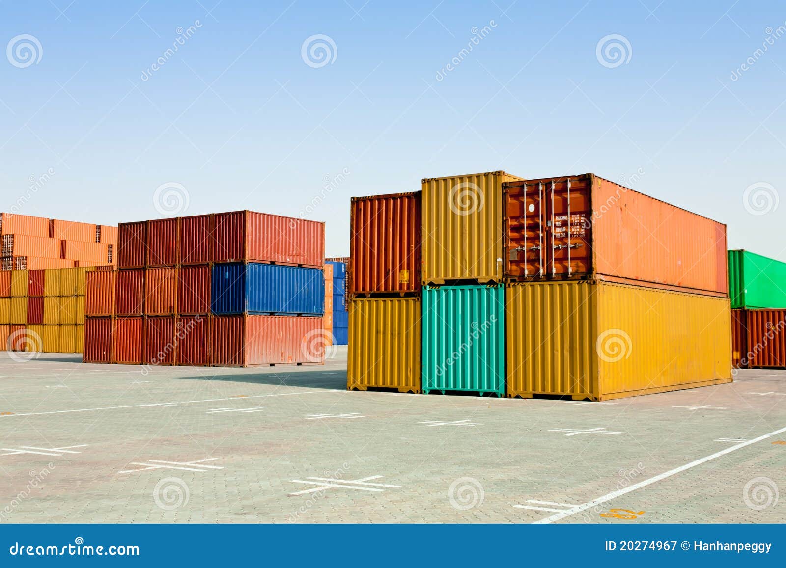 Cargo containers stock image. Image of block, freight - 20274967
