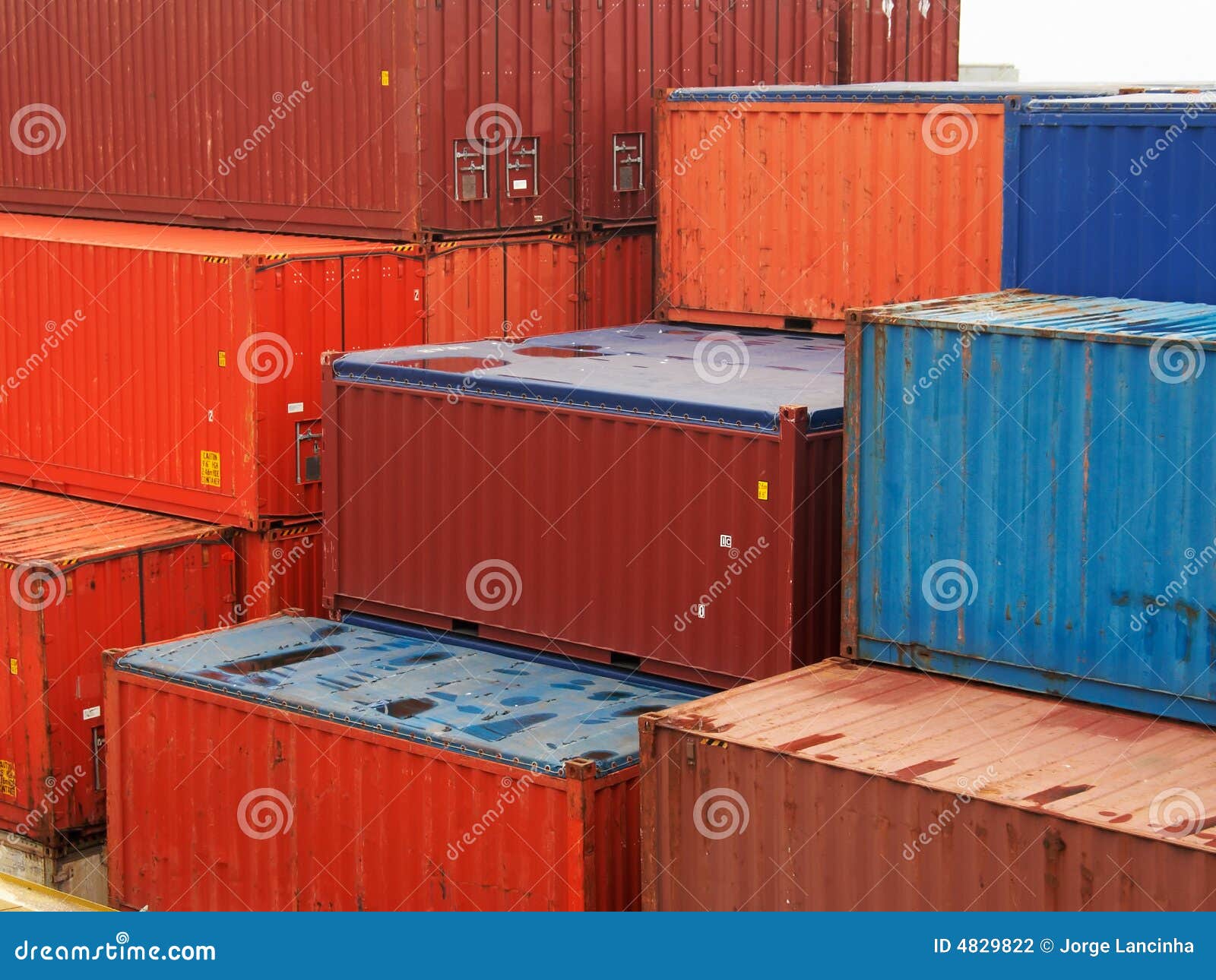 Cargo containers stock photo. Image of distribution, trading - 4829822