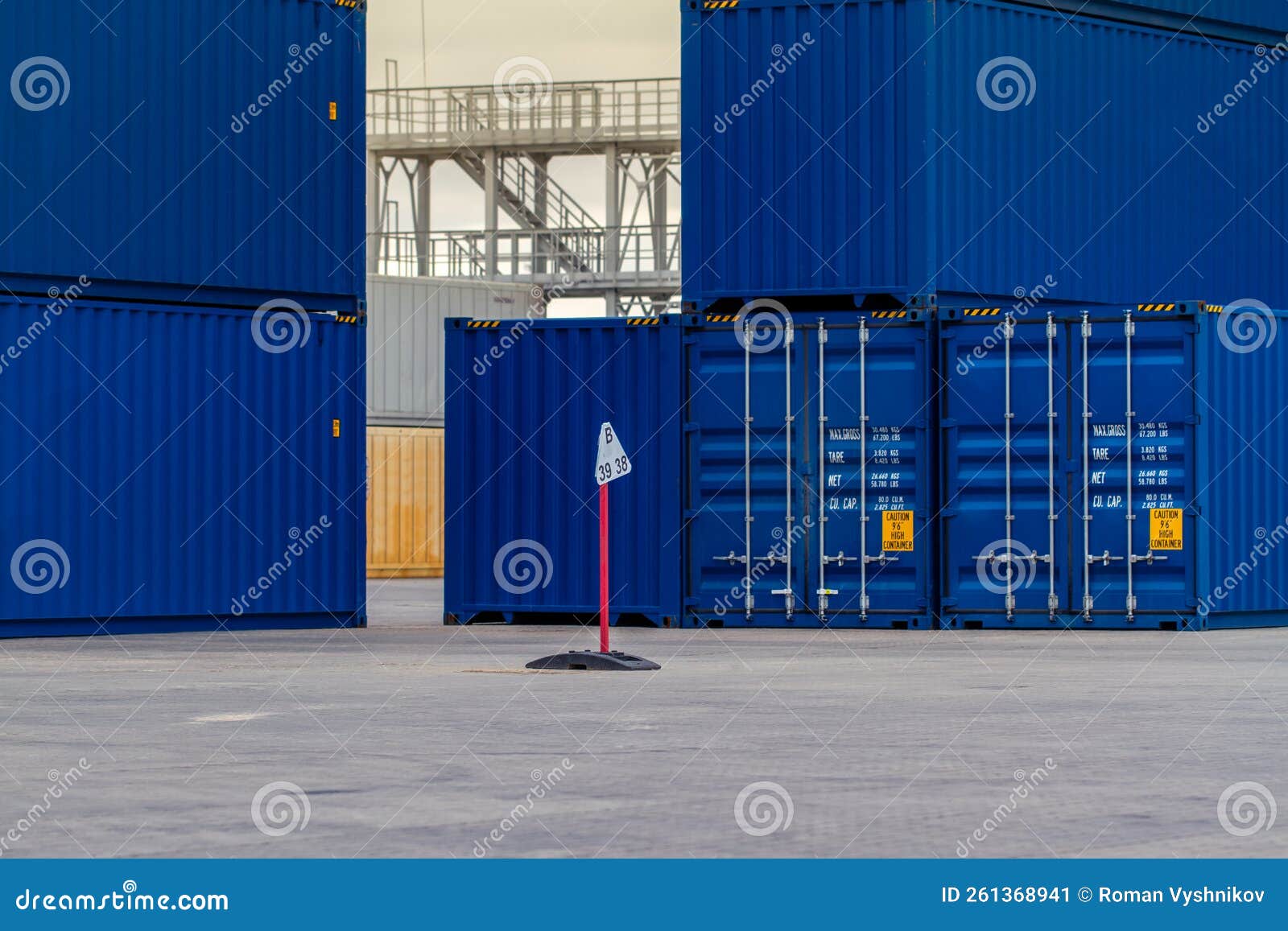 Cargo Containers. Cargo Container Yard Stock Image - Image of port ...