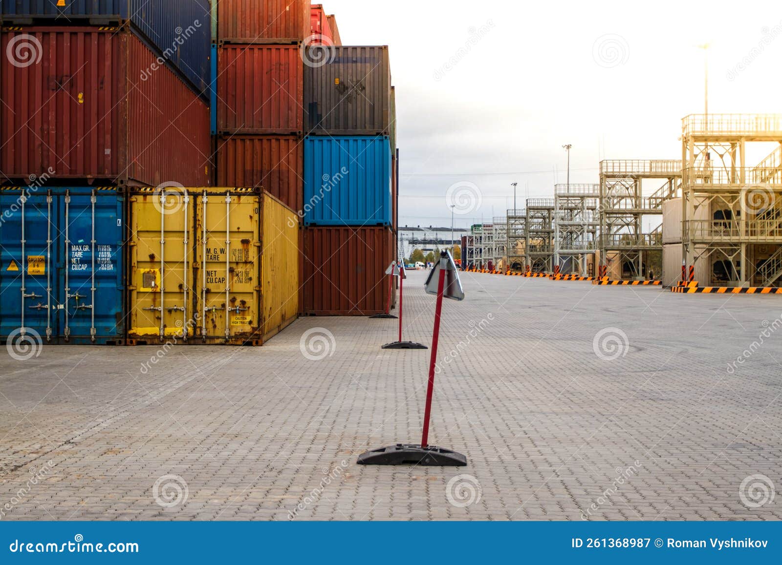 Cargo Containers. Cargo Container Yard Stock Image - Image of logistics ...