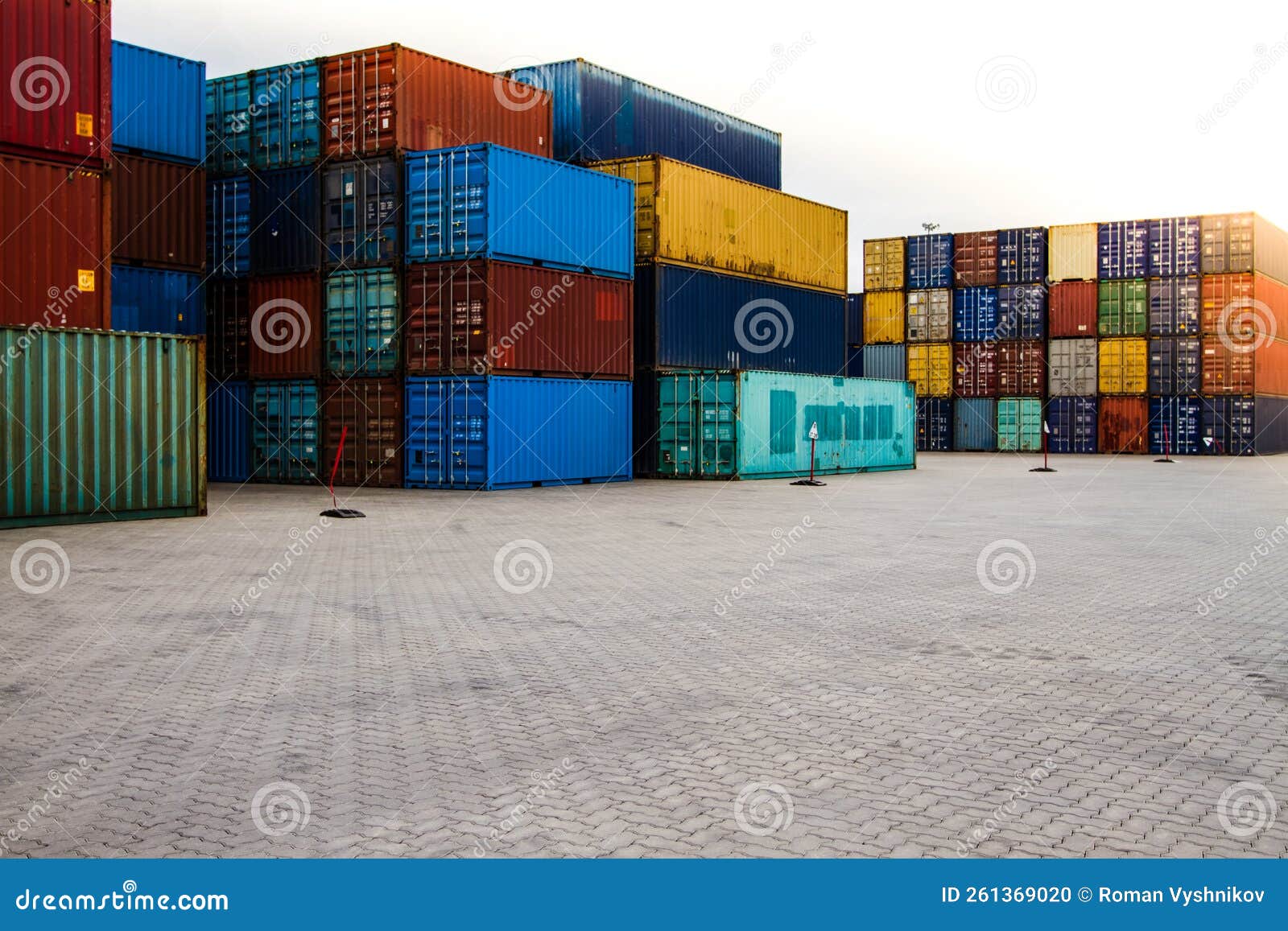 Cargo Containers. Cargo Container Yard Stock Photo - Image of commerce ...