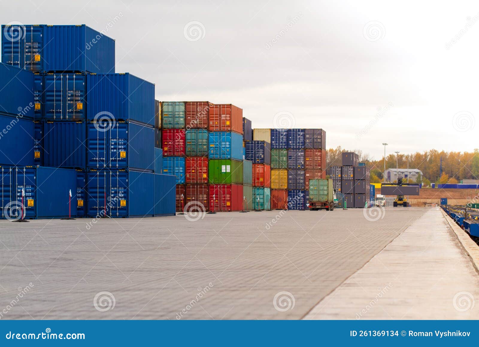 Cargo Containers. Cargo Container Yard Stock Photo - Image of logistics ...