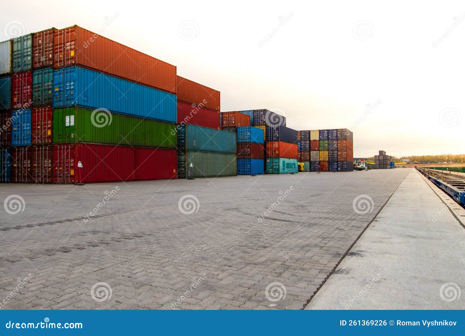 Cargo Containers. Cargo Container Yard Stock Photo - Image of export ...