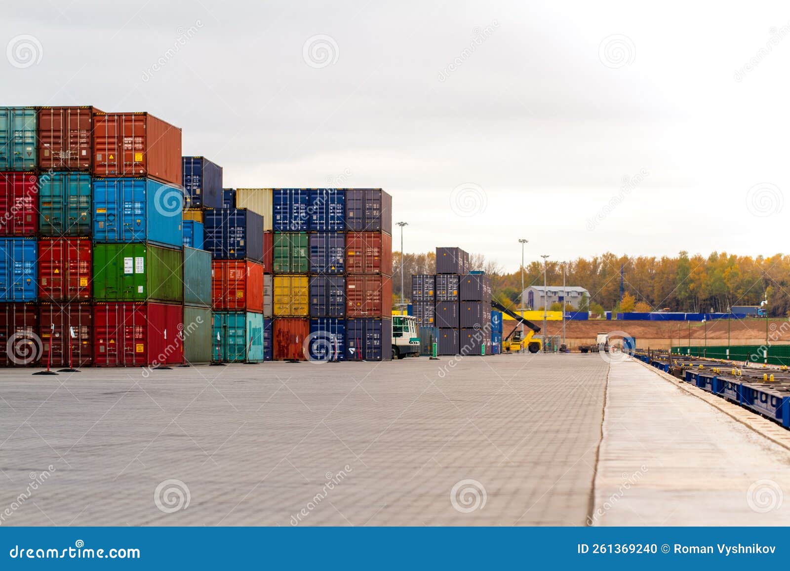 Cargo Containers. Cargo Container Yard Stock Photo - Image of ...