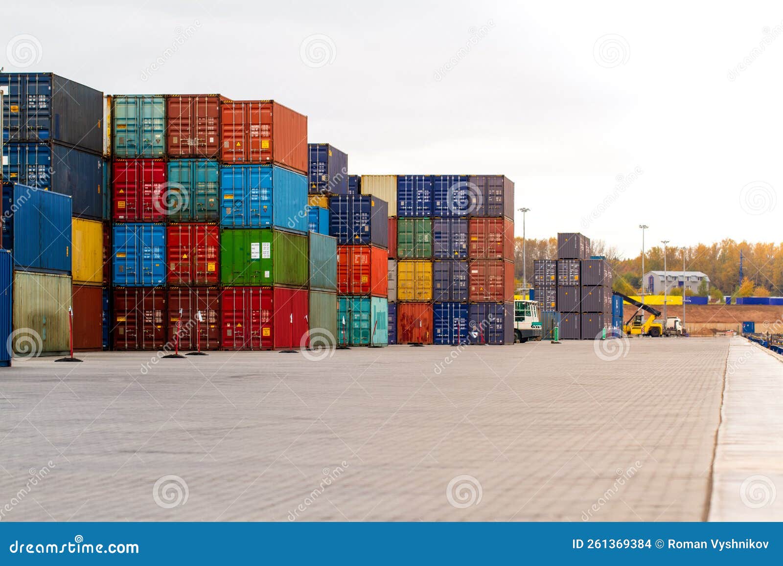 Cargo Containers. Cargo Container Yard Stock Photo - Image of stack ...