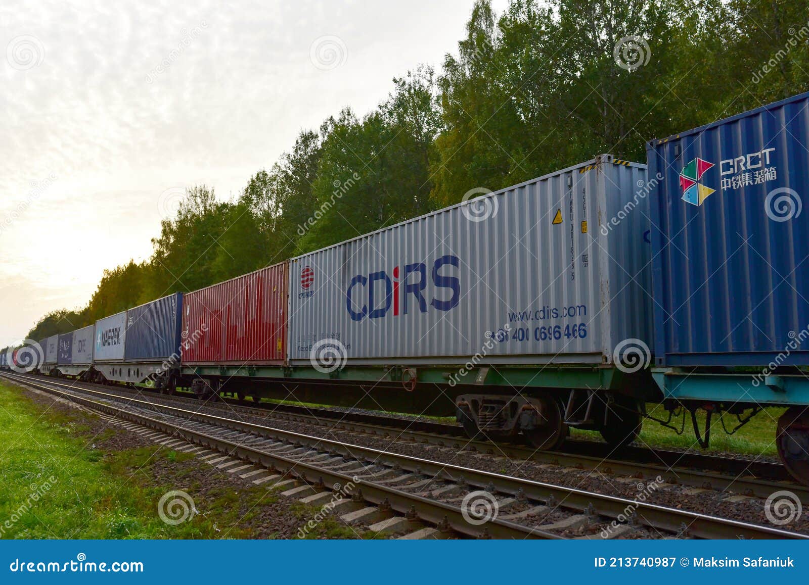 Cargo Containers by the Chinese Rail Operator CDiRS Transport on ...
