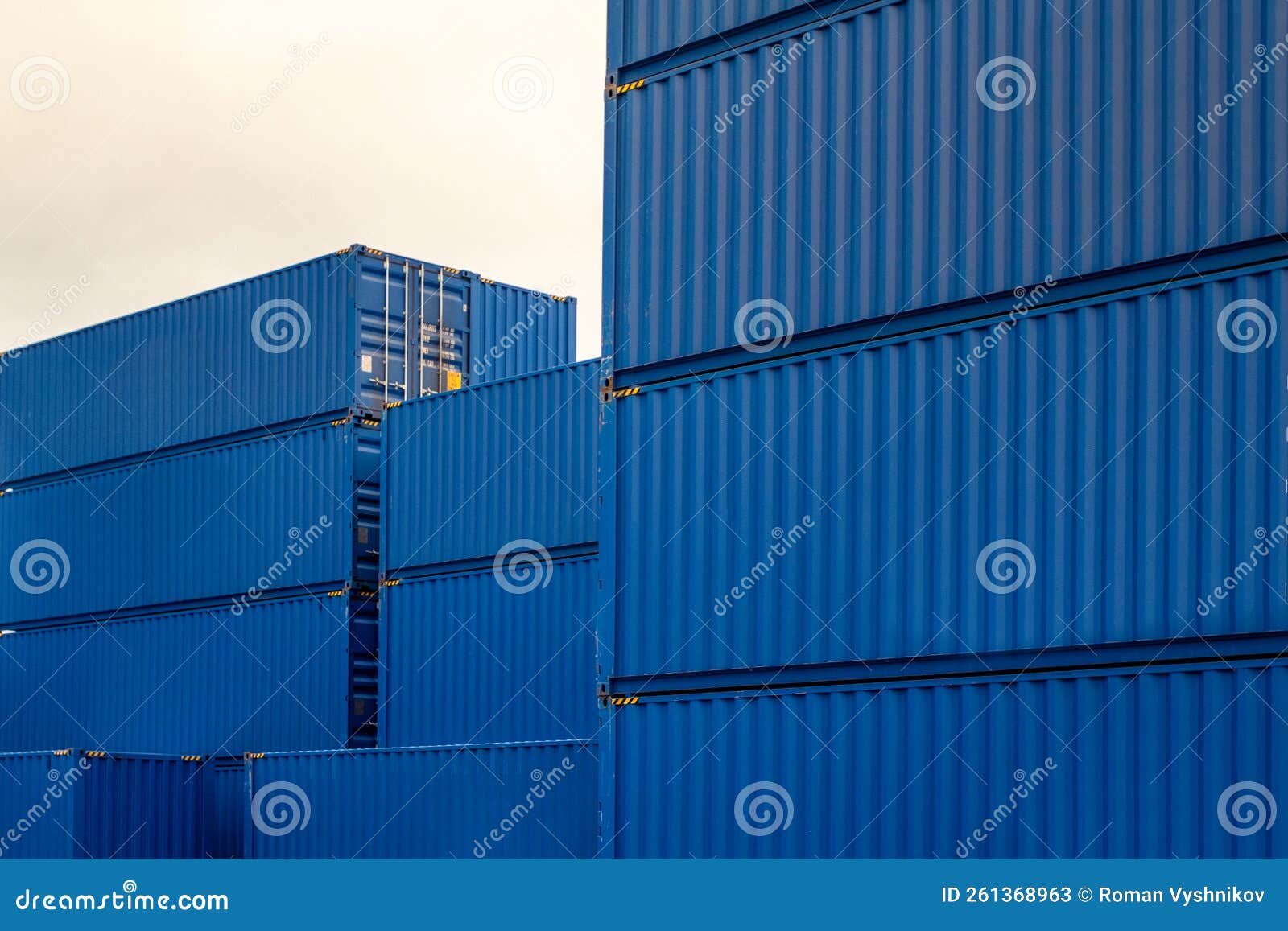 Cargo Containers. Cargo Container Yard Stock Image - Image of loading ...