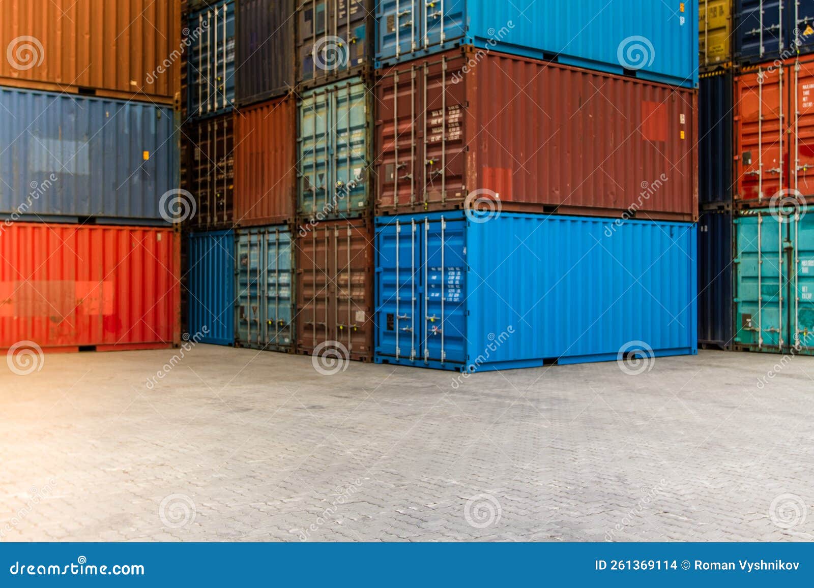Cargo Containers. Cargo Container Yard Stock Photo - Image of ship ...