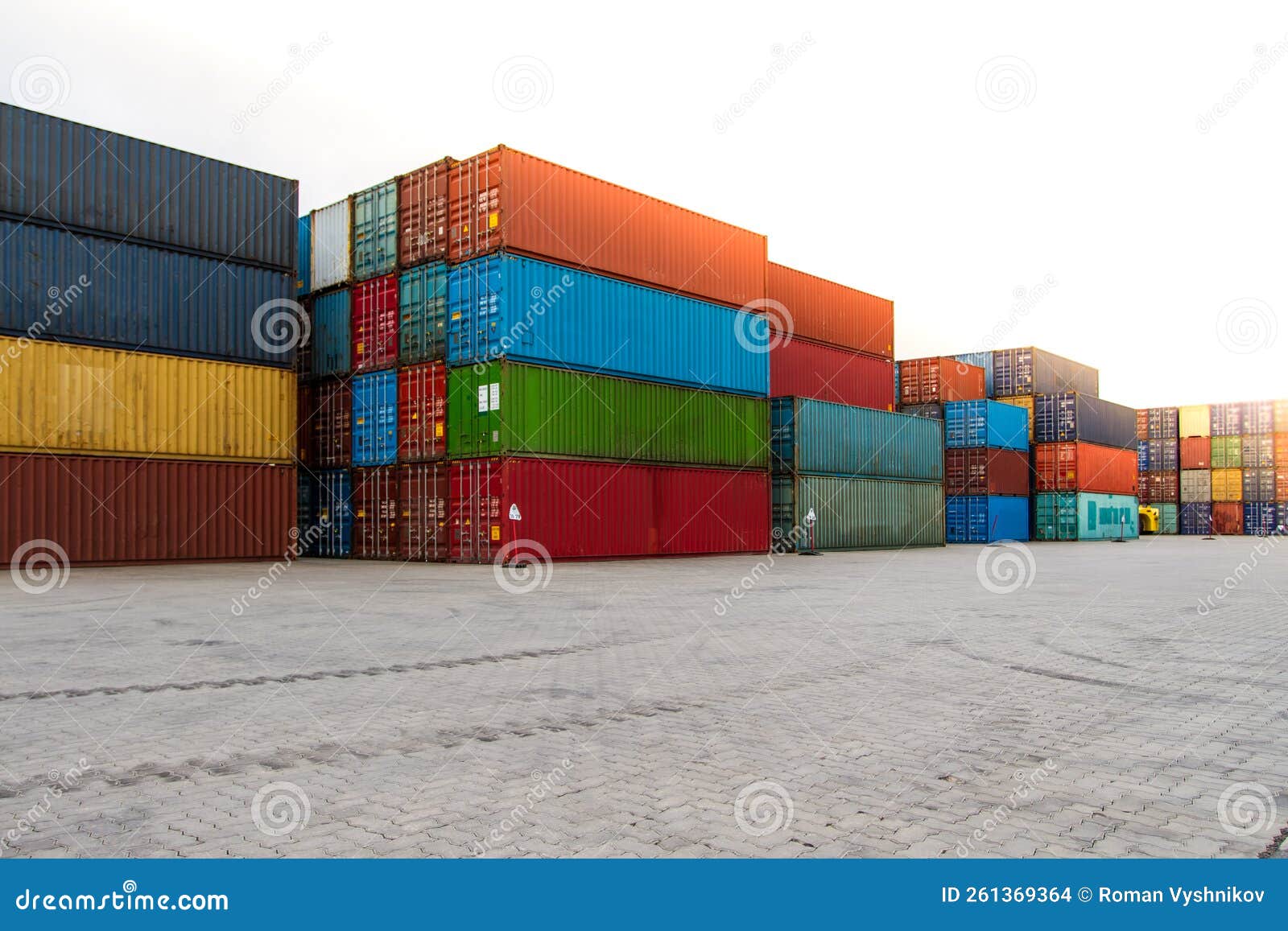 Cargo Containers. Cargo Container Yard Stock Photo - Image of transport ...
