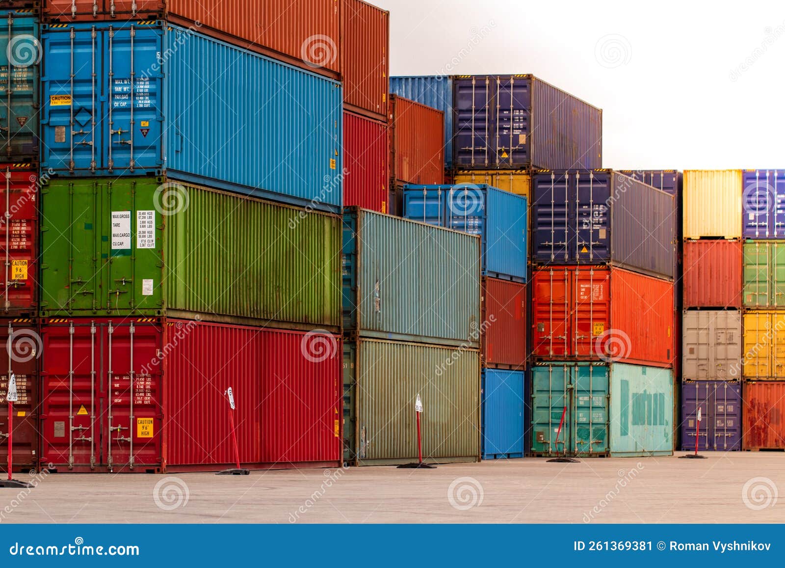 Cargo Containers. Cargo Container Yard Stock Image - Image of logistics ...
