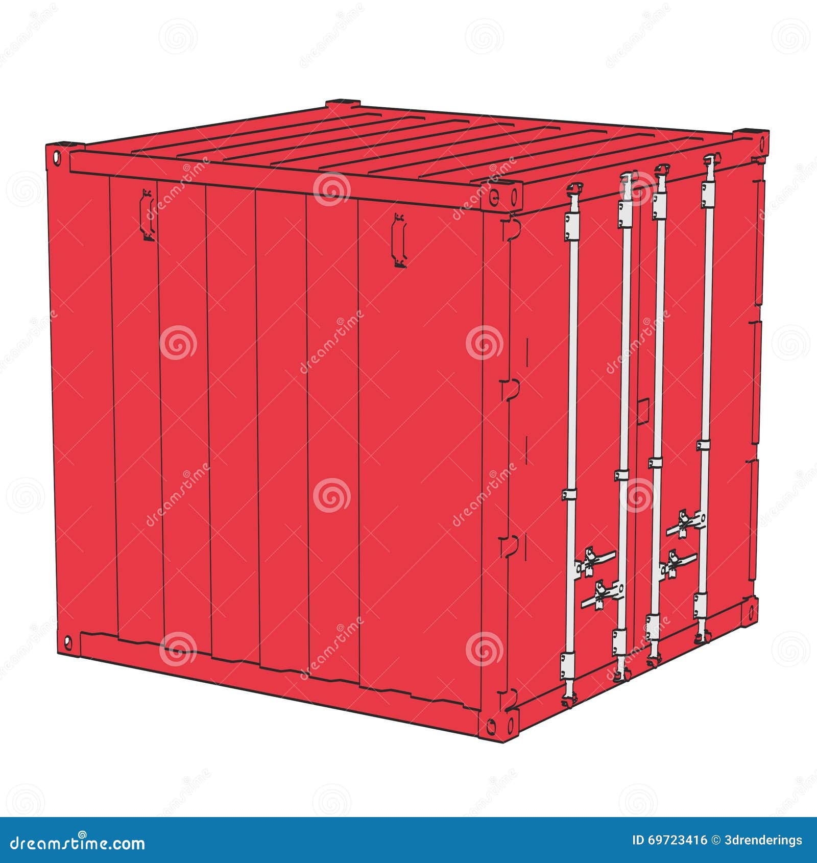 Cargo containers stock illustration. Illustration of cartoon - 69723416