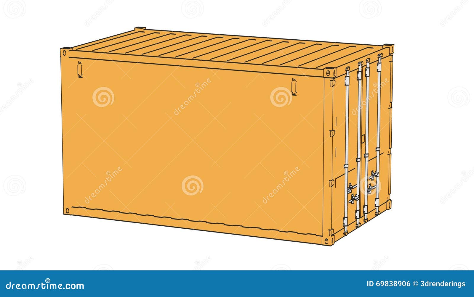 Cargo containers stock illustration. Illustration of shipyard - 69838906