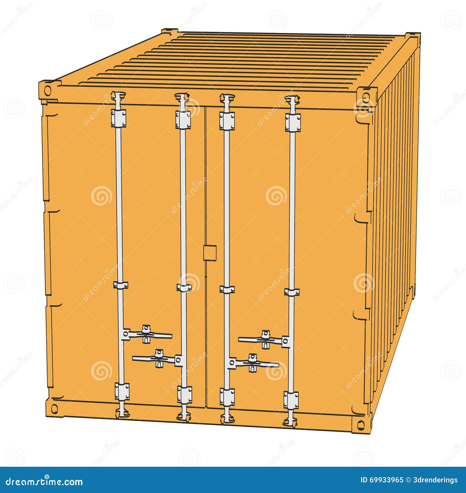 Cargo containers stock illustration. Illustration of illustraion - 69933965