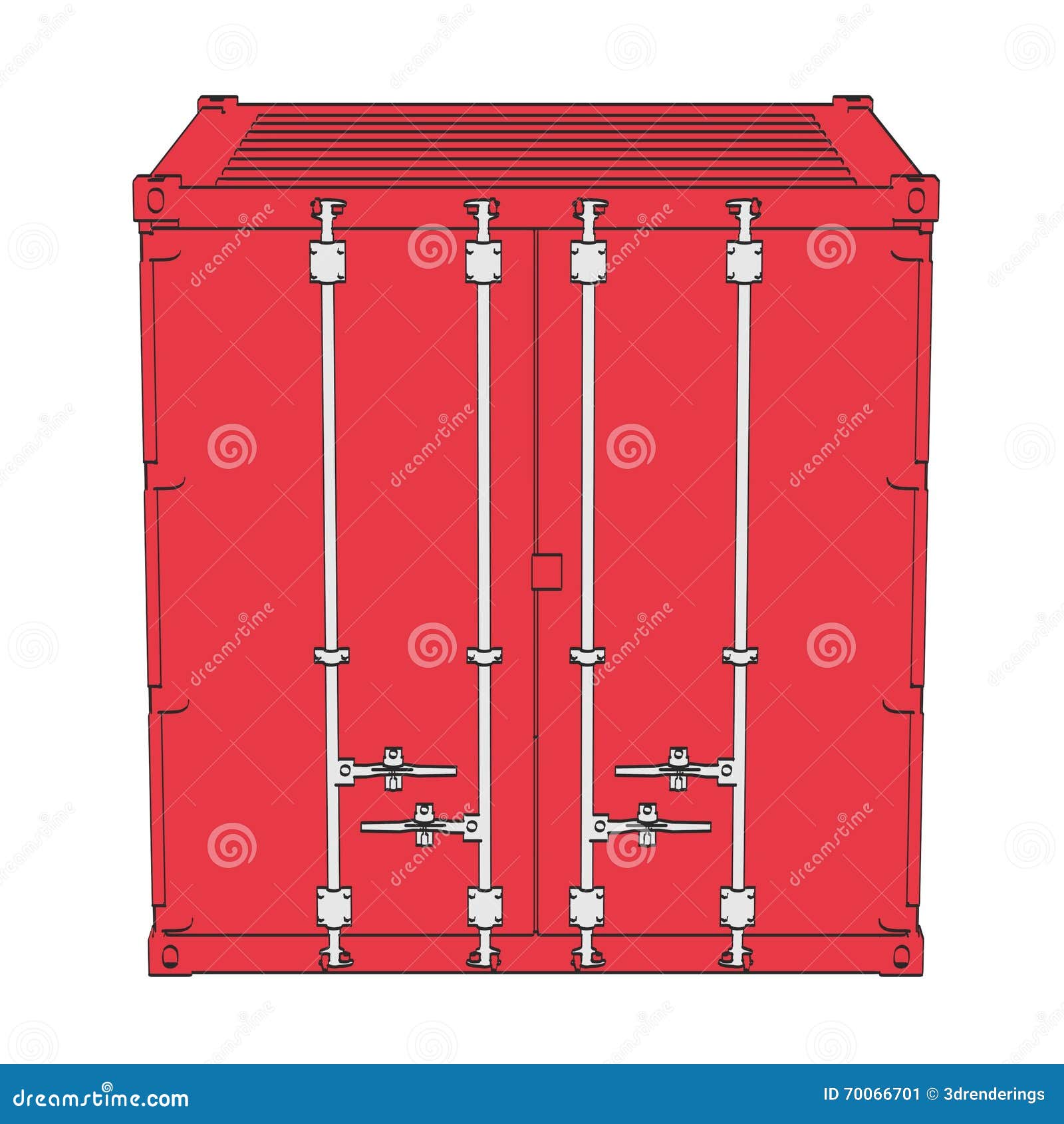 Cargo containers stock illustration. Illustration of commercial - 70066701