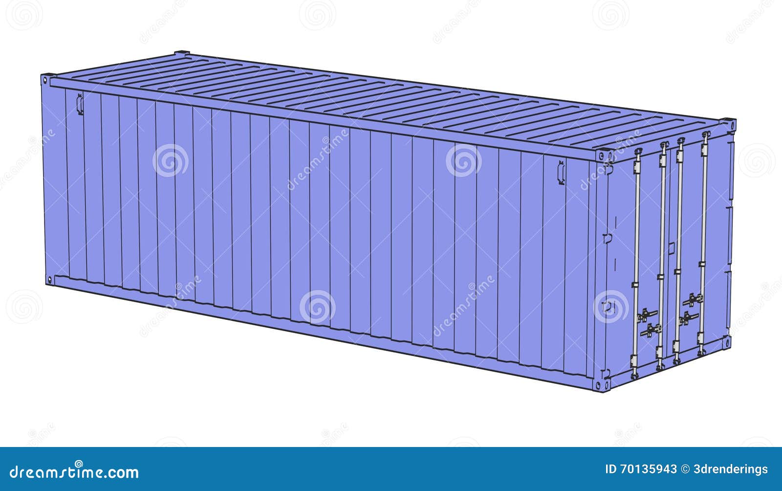 Cargo containers stock illustration. Illustration of cargo - 70135943