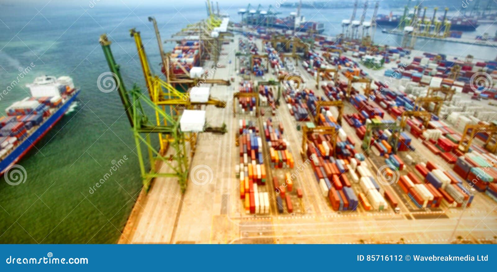 Cargo Containers by Sea at Commercial Dock Stock Photo - Image of ...