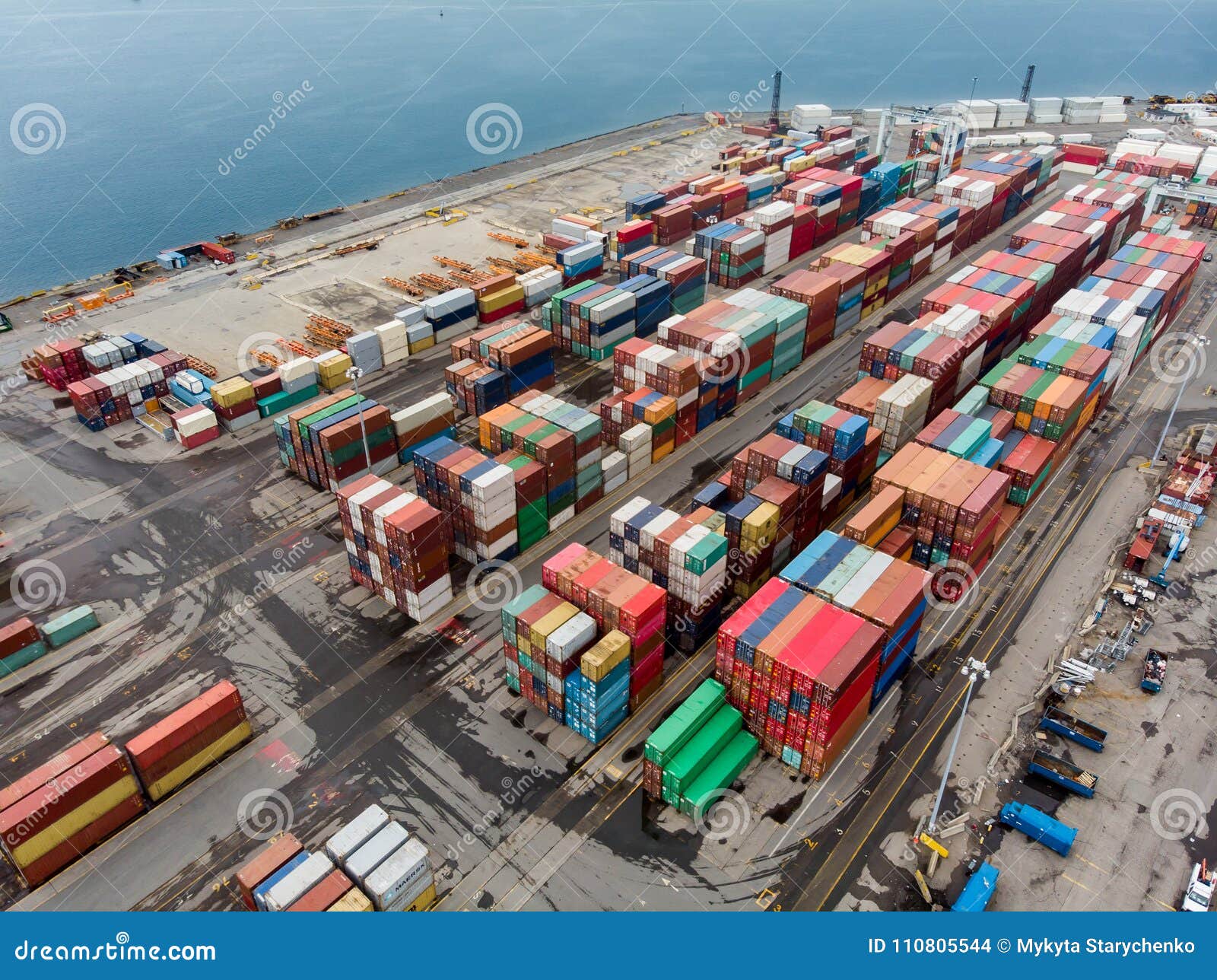 Cargo Containers in the Sea Port Ready for Transportation by Ship Stock ...