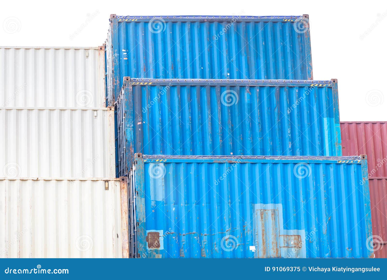 Cargo Containers Stack stock image. Image of handling - 91069375