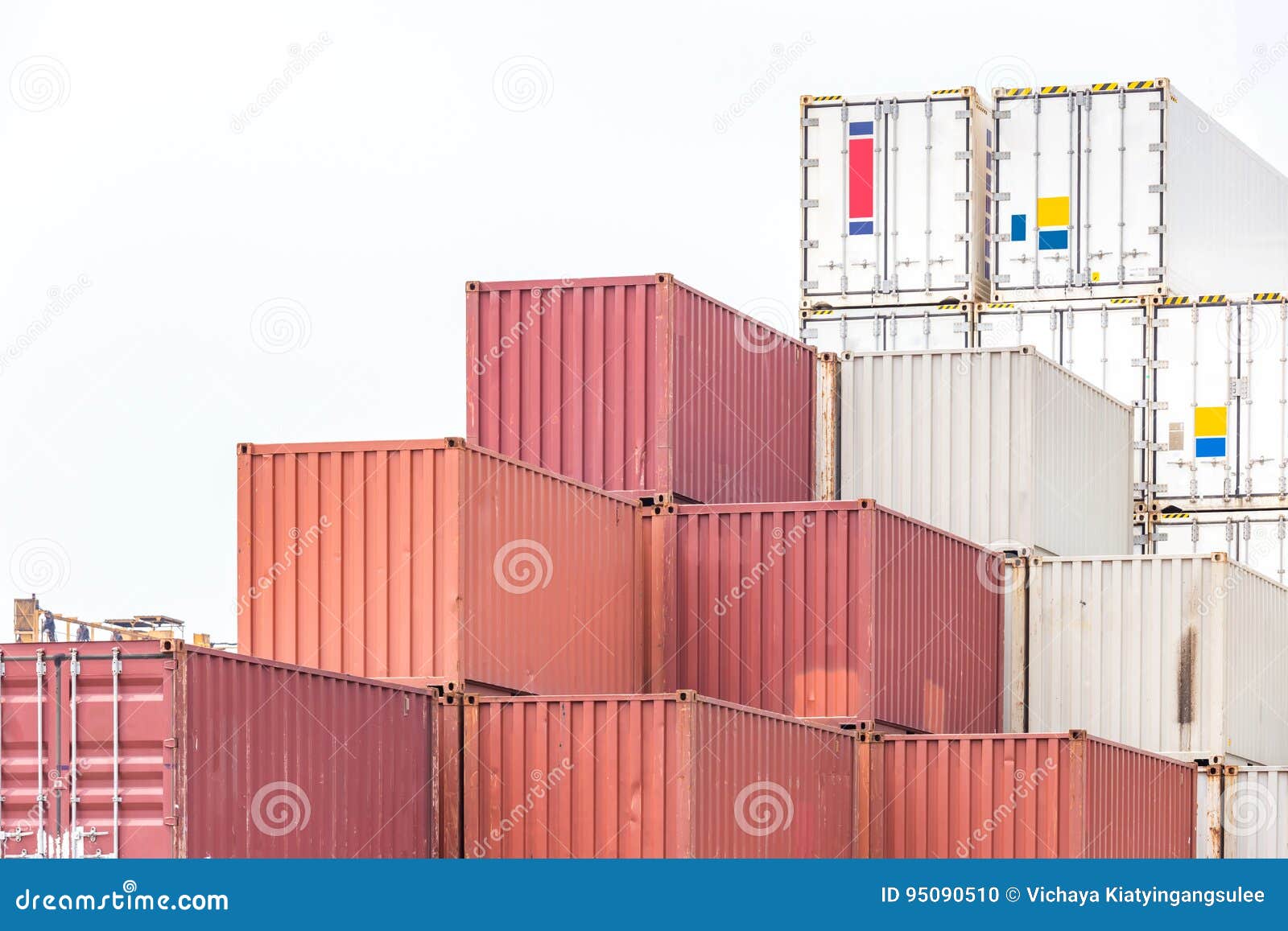 Cargo Containers Stack stock photo. Image of nautical - 95090510