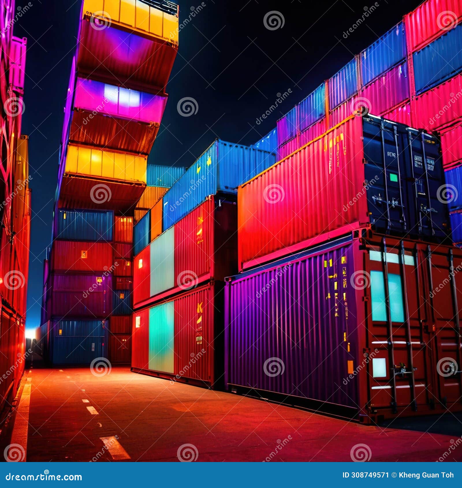 Cargo Containers Stacked, High Technology Modern Advanced Shipping Tech ... Cargo Containers Stacked, High Technology Modern Advanced Shipping Tech ...