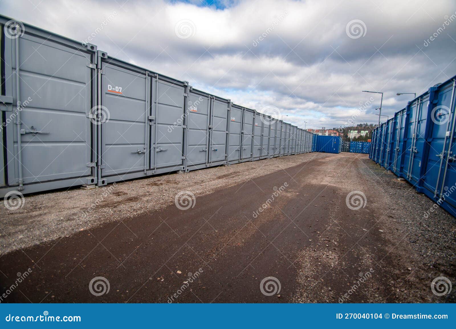 Large Containers in the Storage Area. Stock Photo - Image of wall ...