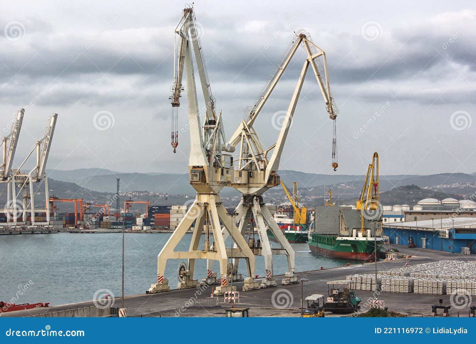 Cargo crane editorial photography. Image of industry - 221116972