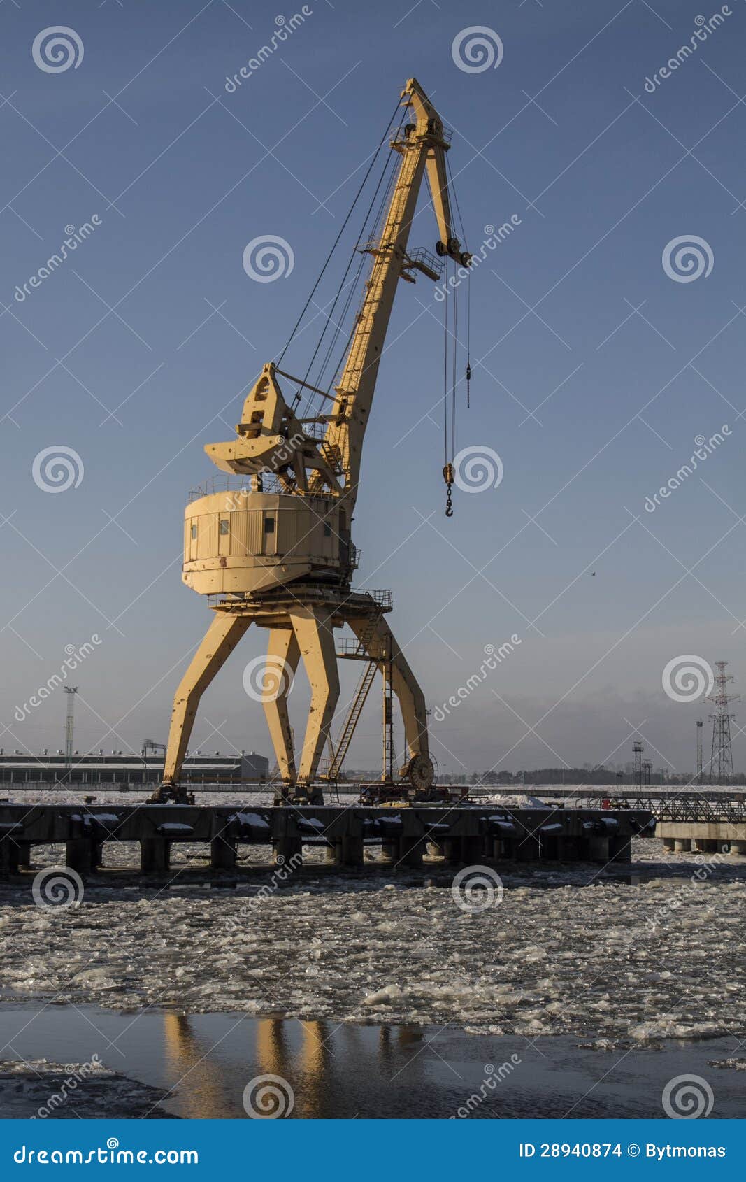 Cargo crane in port stock photo. Image of harbor, port - 28940874