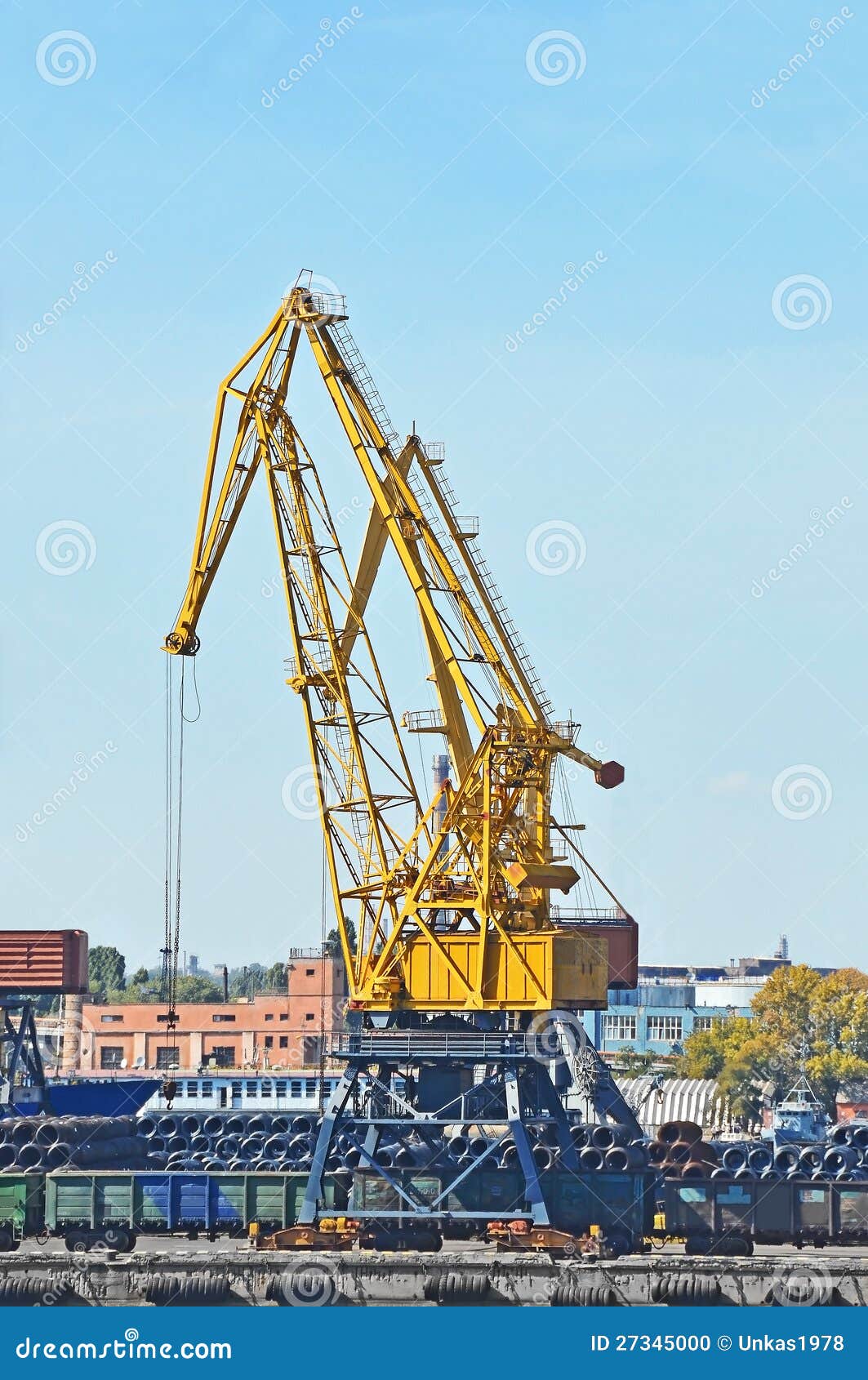 Cargo crane and train stock photo. Image of bunder, industrial - 27345000